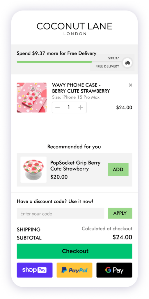 Cart Upsell for Shopify | AMP