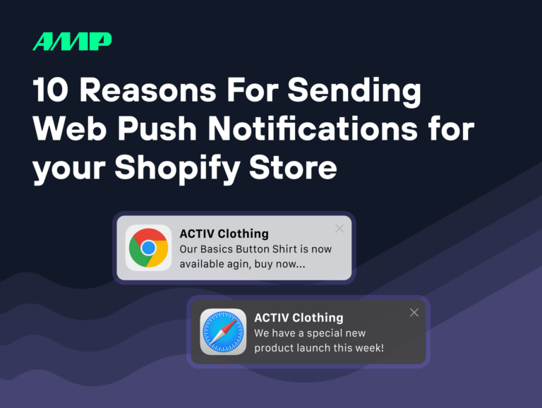 10 Reasons For Sending Web Push Notifications for your Shopify Store - AMP